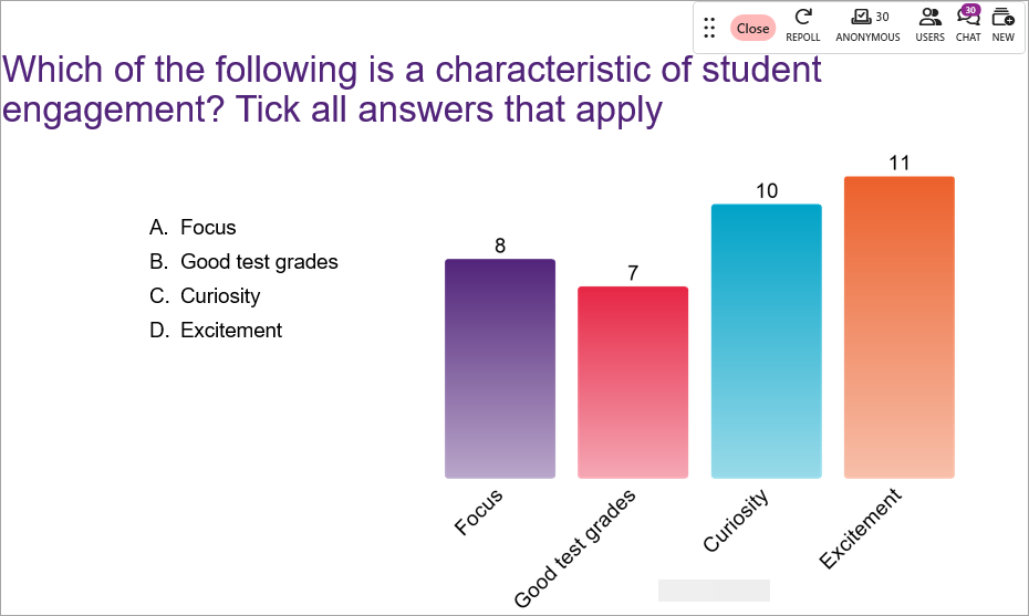 EchoPoll - Create a multiple select question (Ultra) - eLearning - University of Queensland